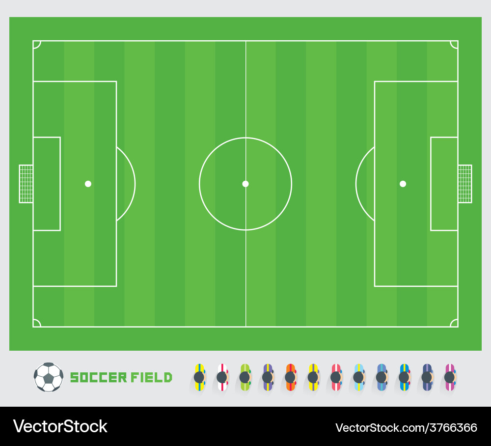 Soccer field Royalty Free Vector Image - VectorStock