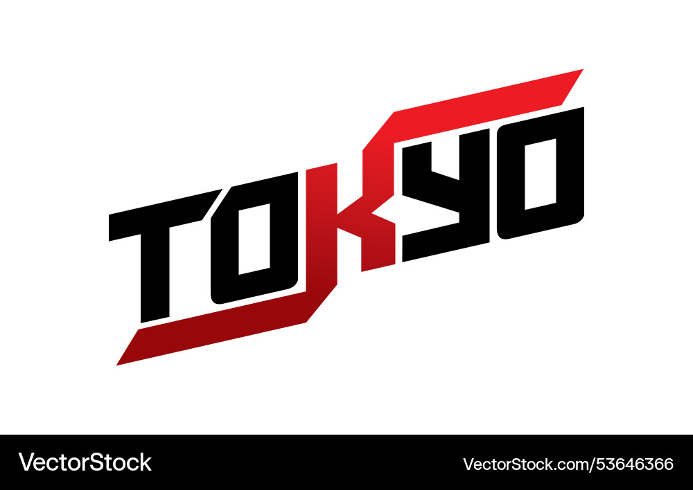Tokyo typography design Royalty Free Vector Image