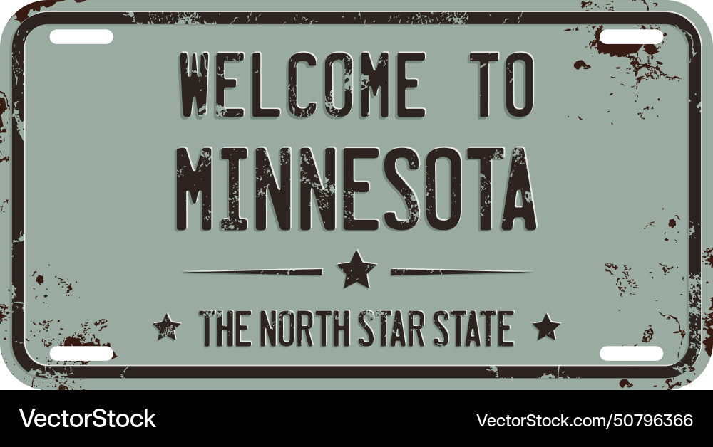 Welcome to minnesota Royalty Free Vector Image