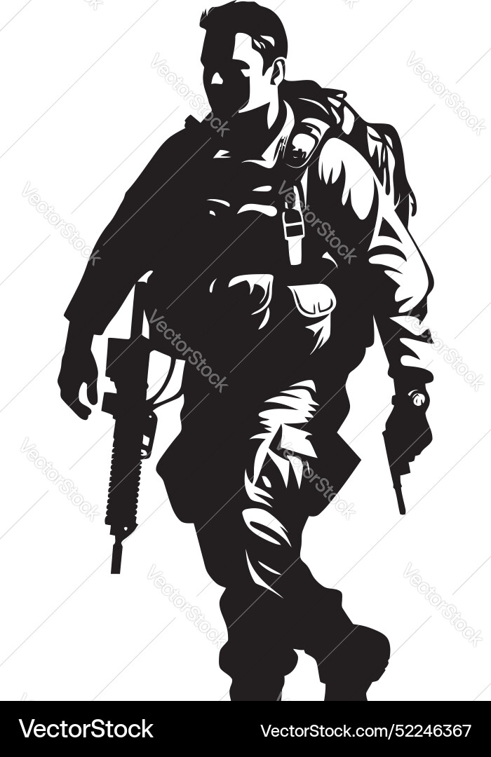 Rapid response marksman iconic design Royalty Free Vector
