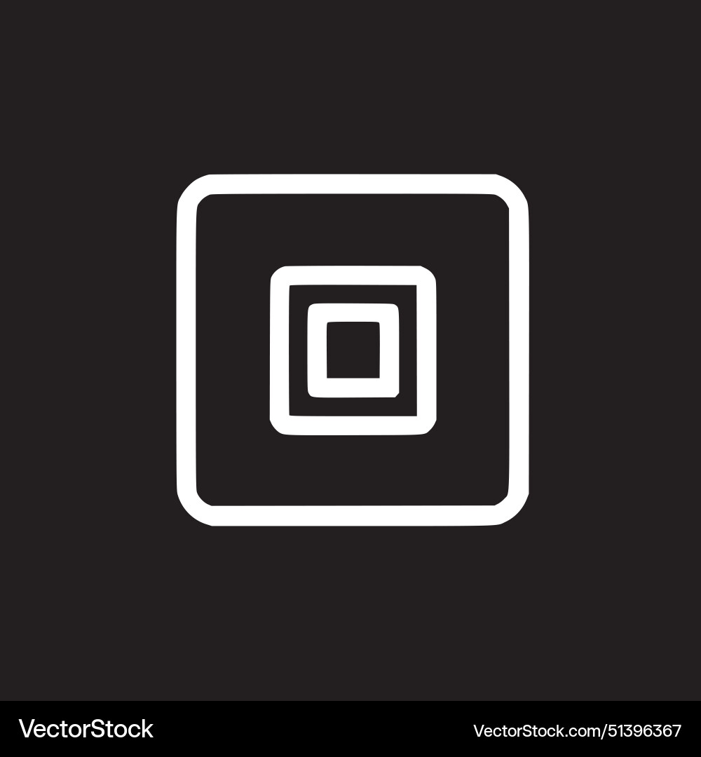 Square - black and white isolated icon Royalty Free Vector