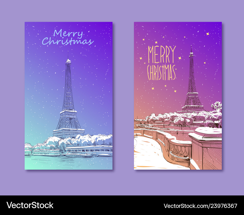 Trendy cover template eiffel tower paris france Vector Image