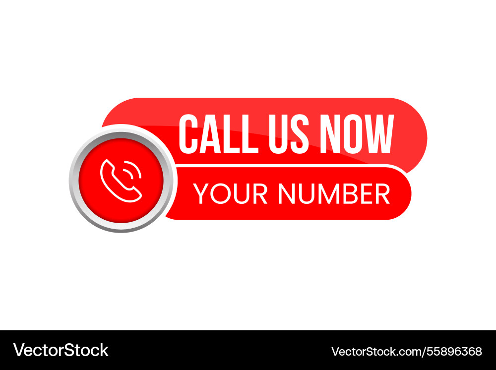 Call us now button icon template Royalty Free Vector Image