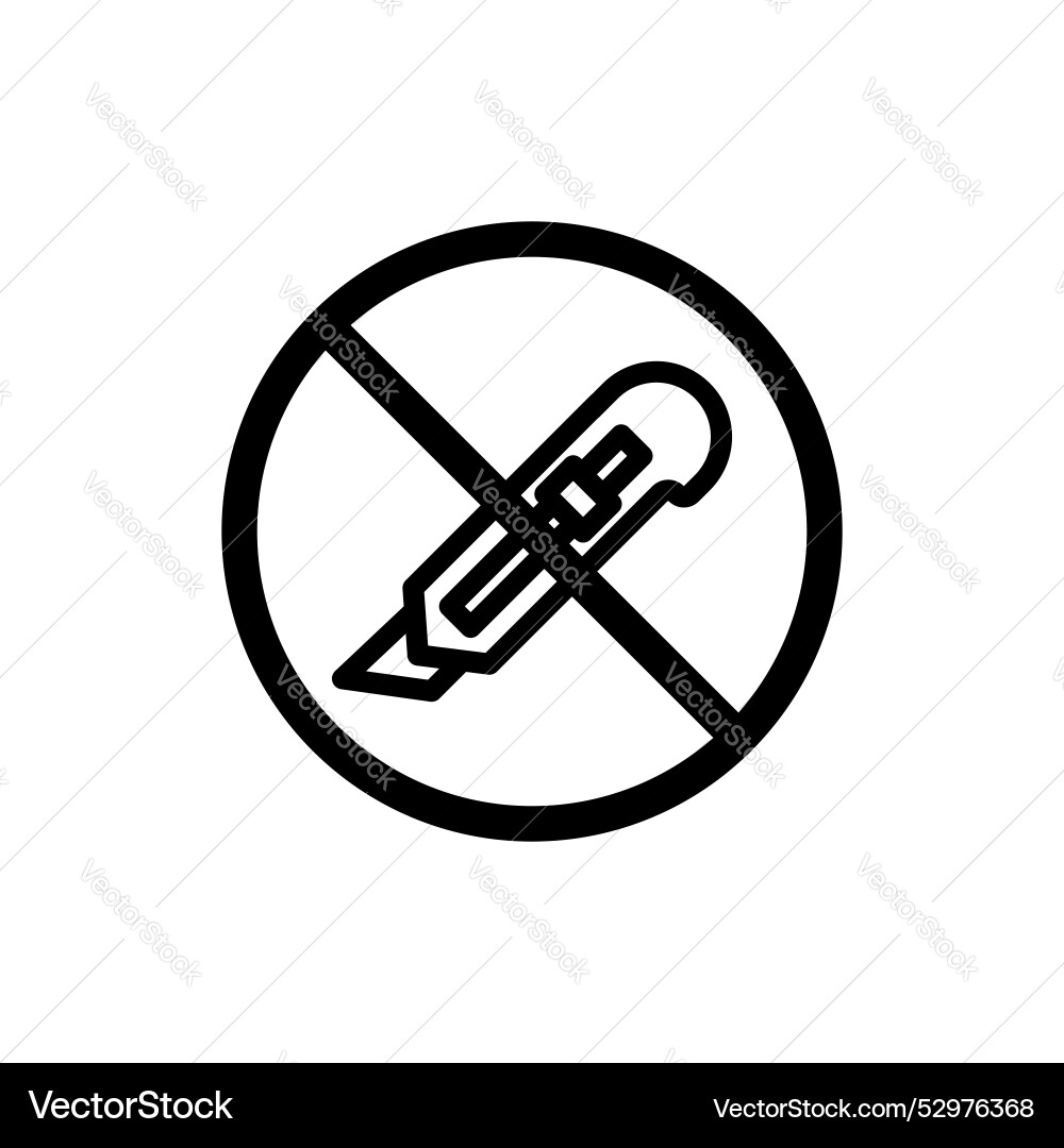 Do not cut icon Royalty Free Vector Image - VectorStock