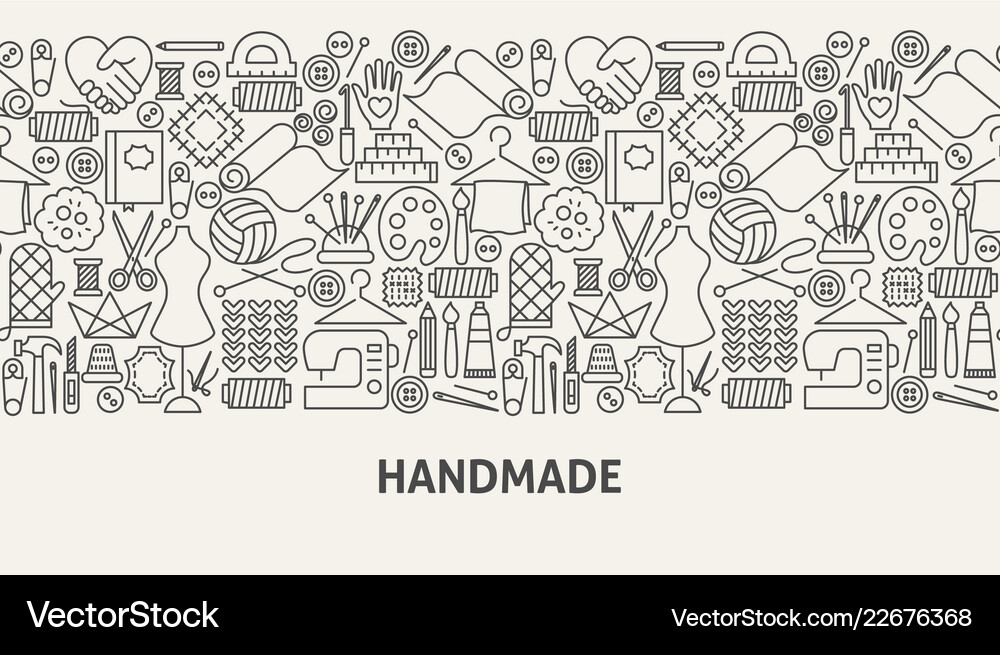 Handmade Craft Banner Concept – Royalty-Free Vector | VectorStock