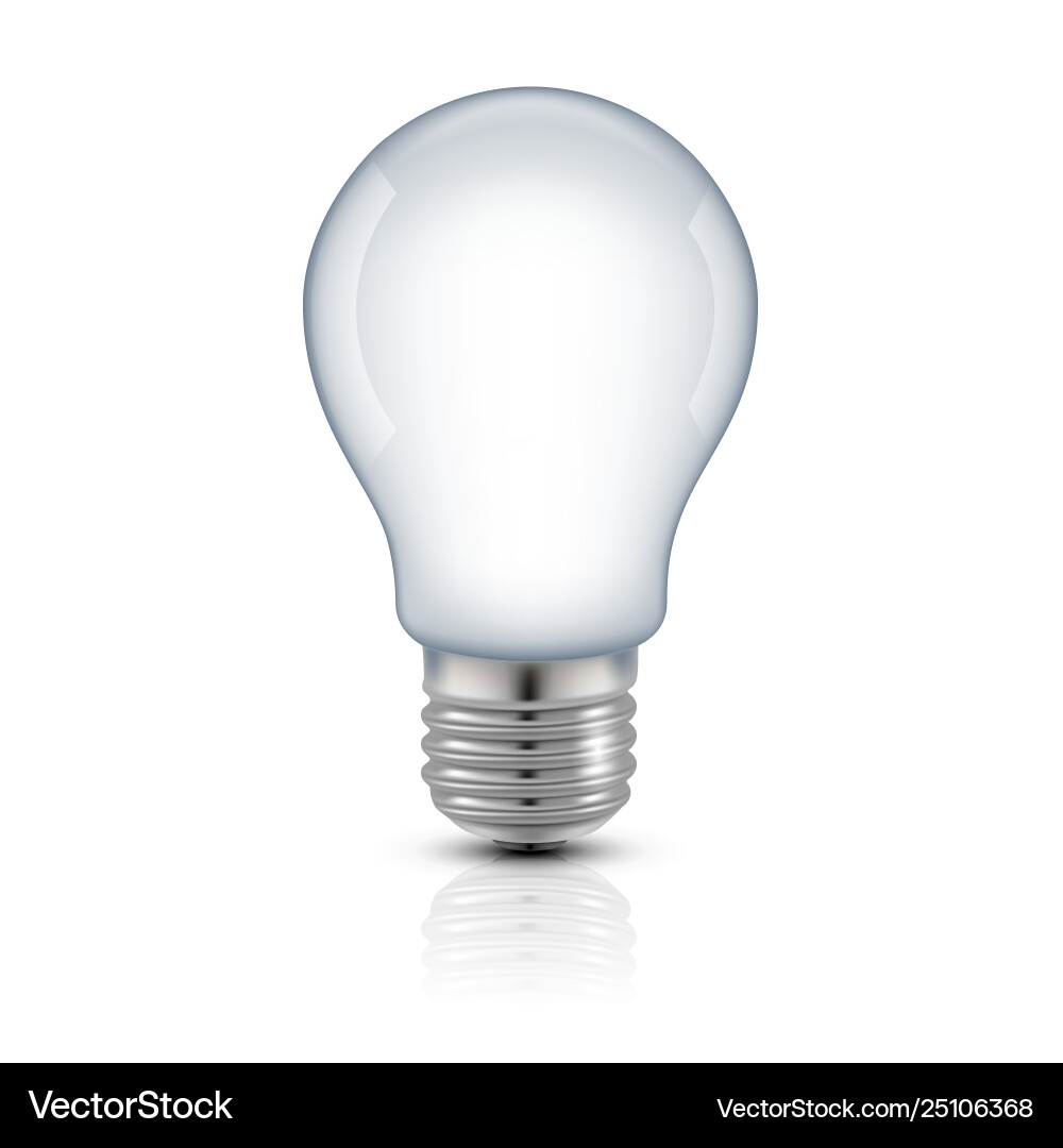 Light bulb on white background Royalty Free Vector Image