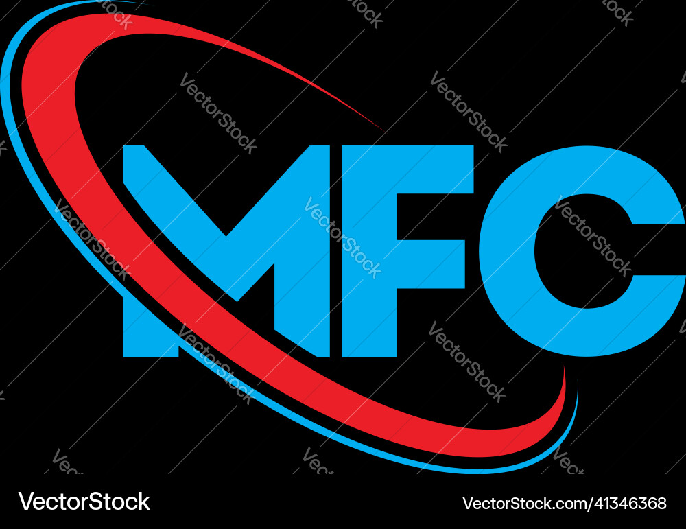Mfc logo letter design Royalty Free Vector Image