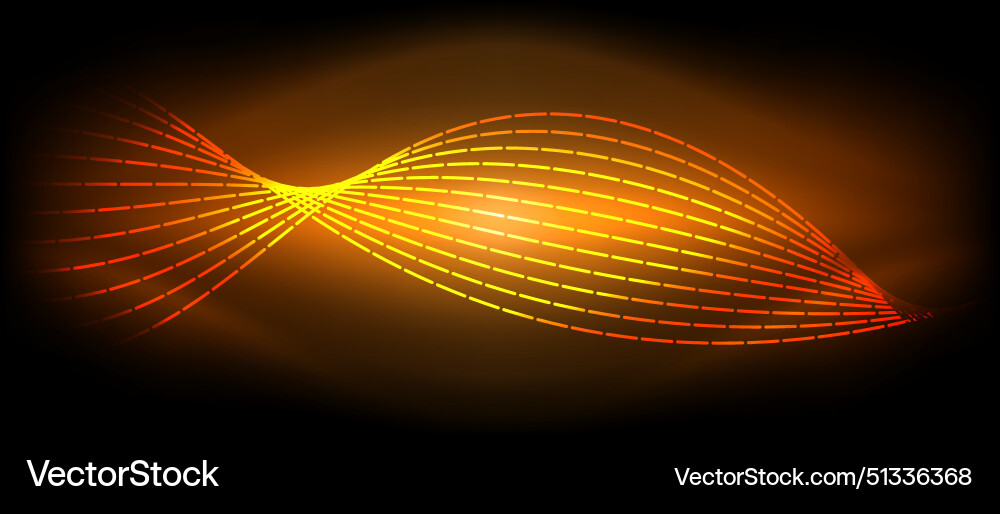 Neon wave lines with blend effect Royalty Free Vector Image