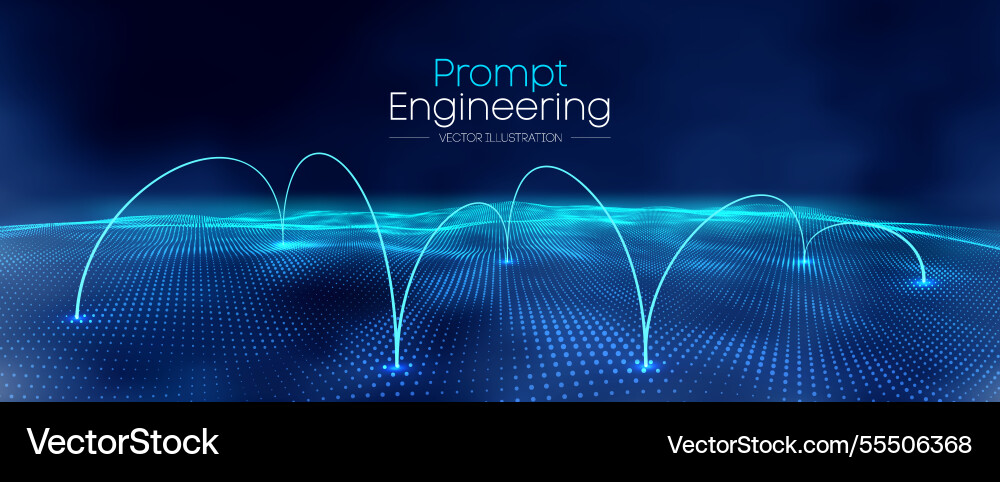 Prompt engineering ai and data visualization Vector Image
