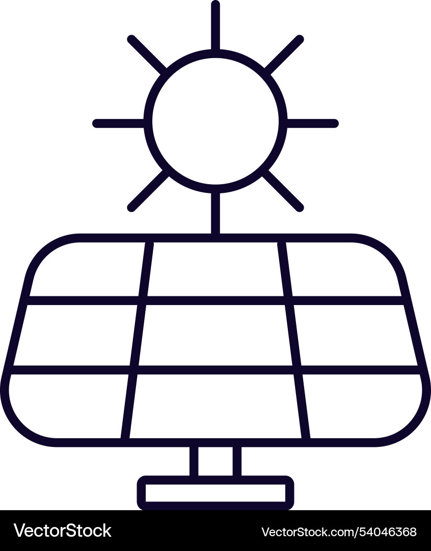 Solar panel eco sustainability Royalty Free Vector Image