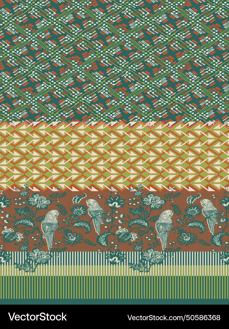 Textile digital design fabric print wallpaper Vector Image