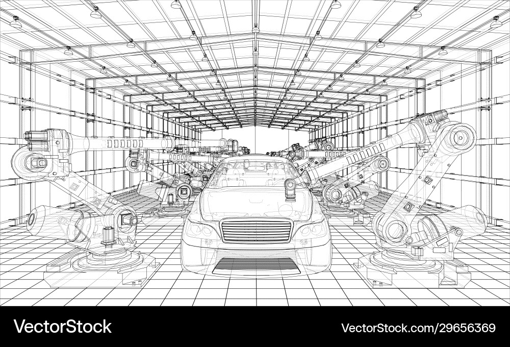 Assembly motor vehicle Royalty Free Vector Image