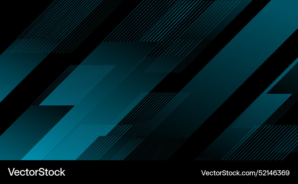 Dark blue lines and stripes geometric tech Vector Image