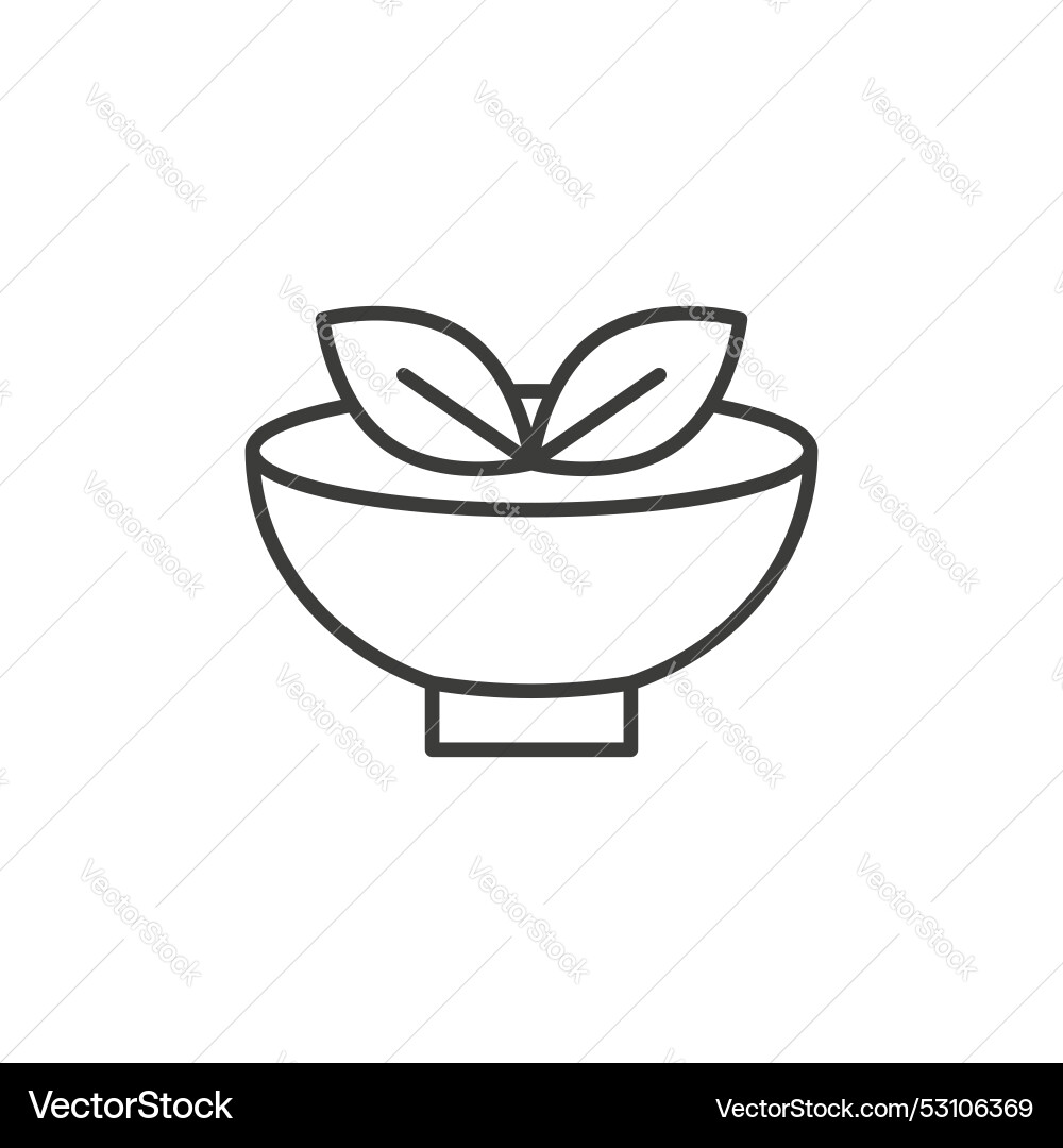 Herbal medicine line icon isolated on white Vector Image