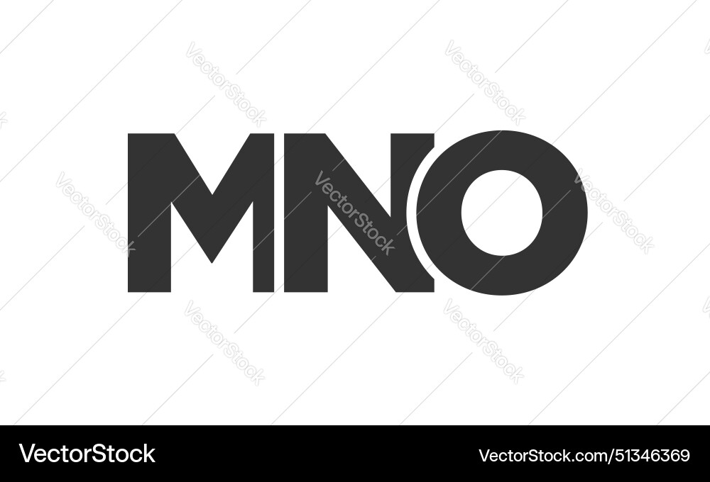 Mno logo design template with strong and modern Vector Image