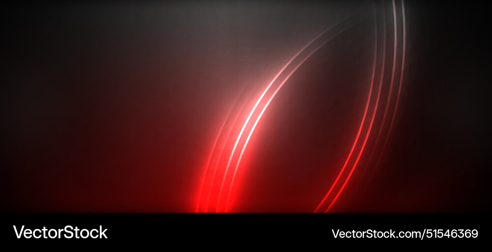 Neon glowing circle rays light round lines in the Vector Image