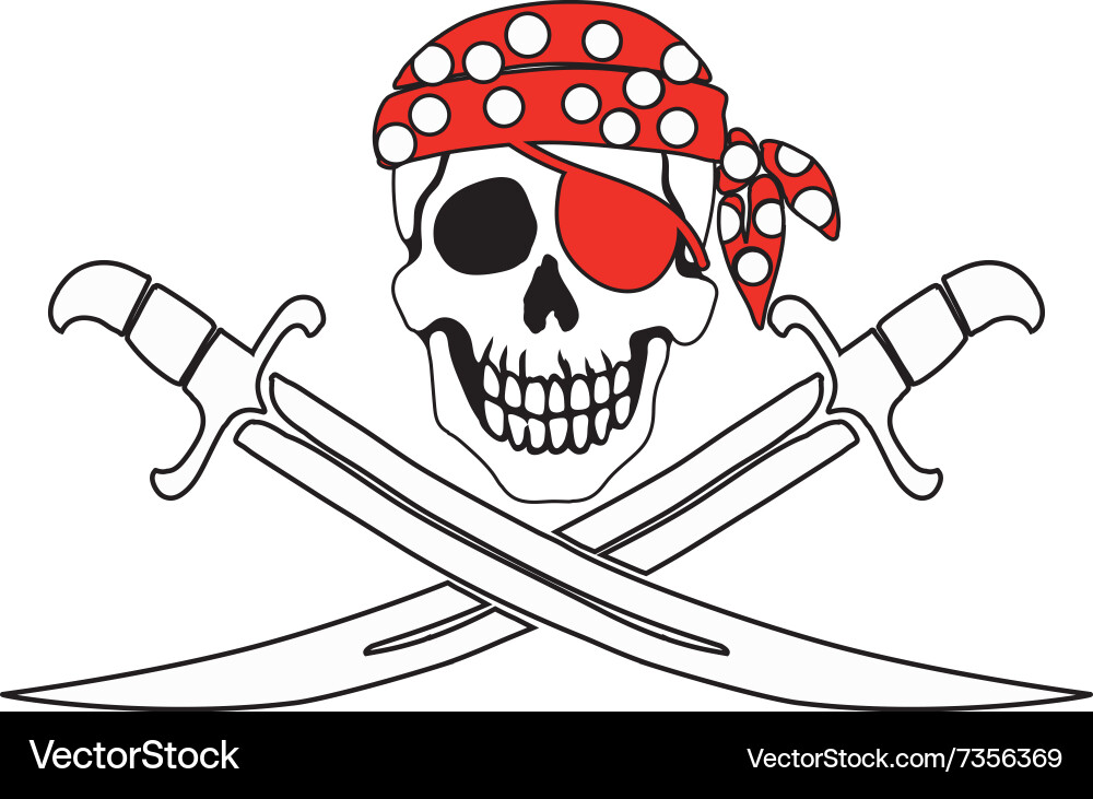 Pirate symbol jolly roger Royalty Free Vector Image
