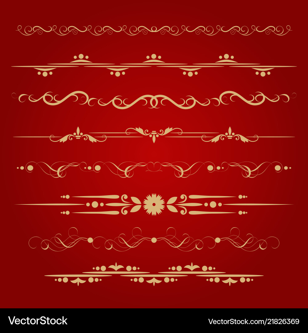 Set of decorative delimiters Royalty Free Vector Image