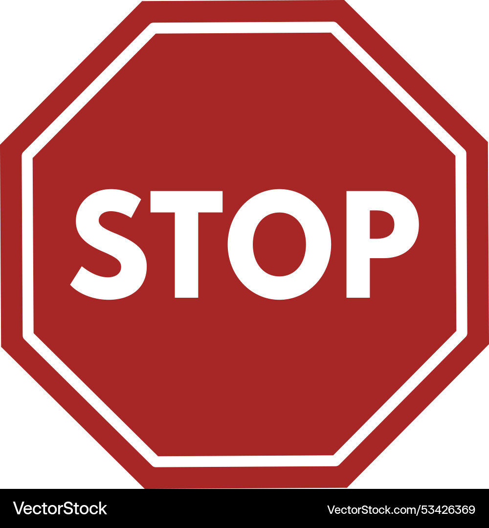 Stop sign Royalty Free Vector Image - VectorStock