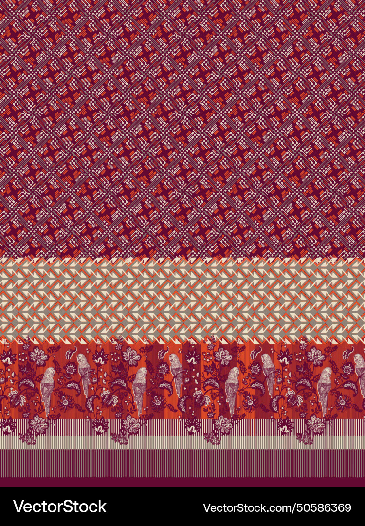 Textile digital design fabric print wallpaper Vector Image