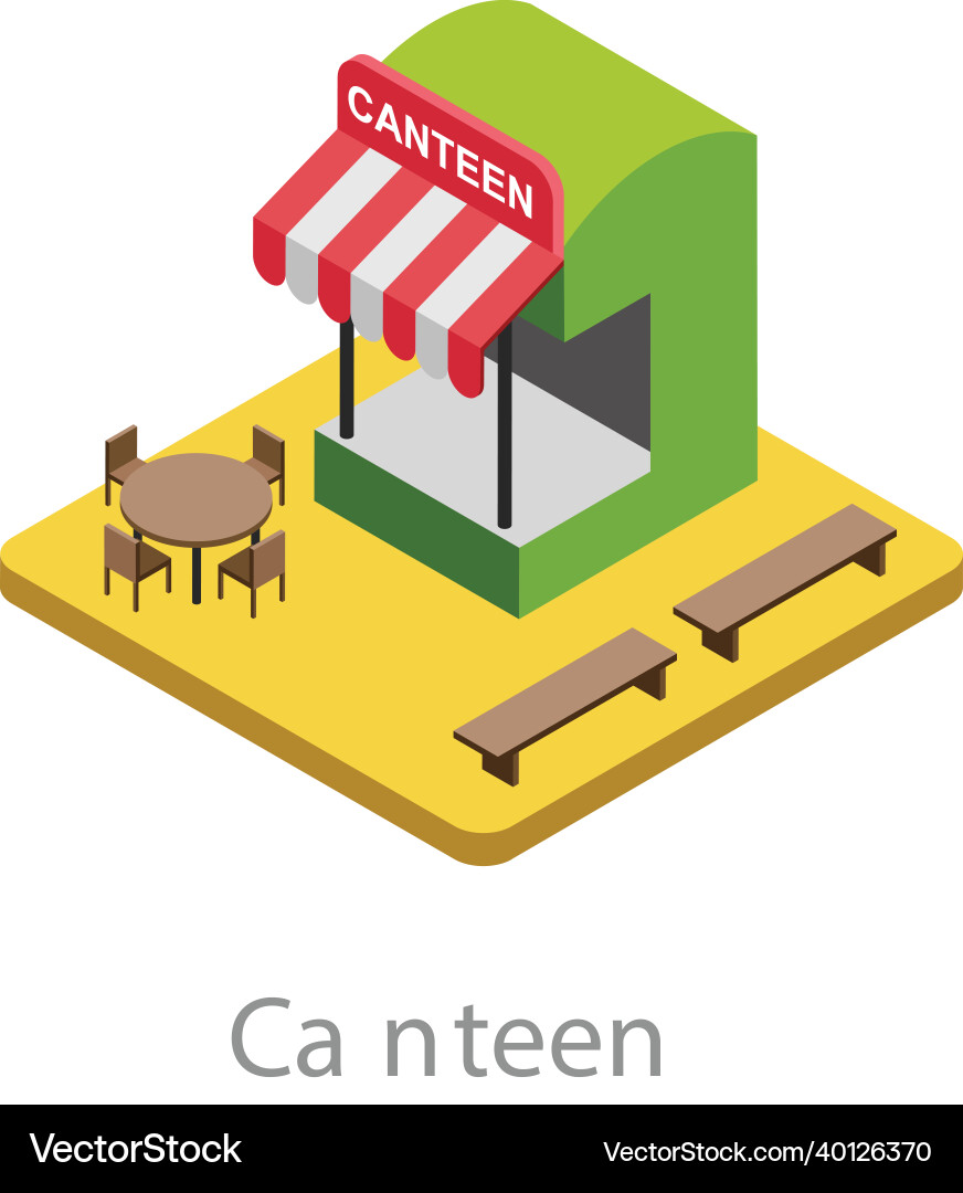 Canteen Royalty Free Vector Image - VectorStock