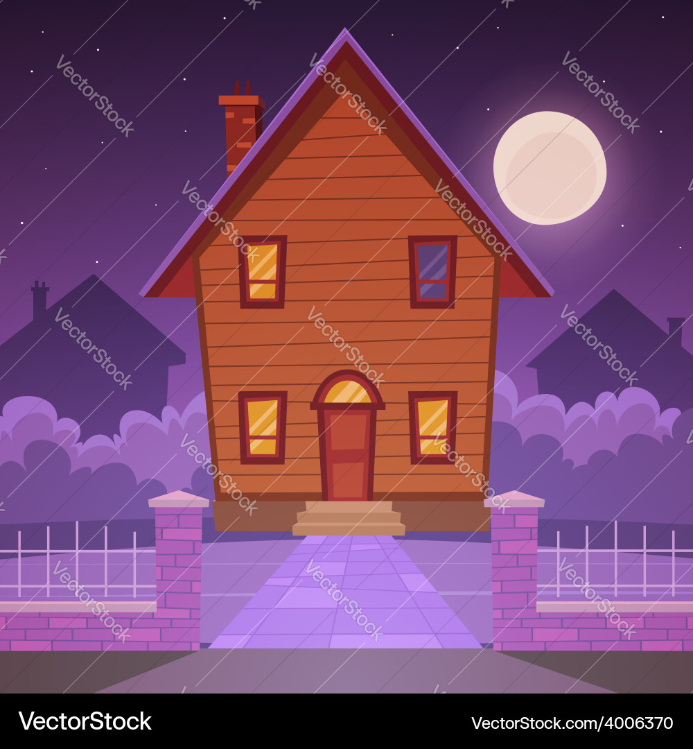 Cartoon house Royalty Free Vector Image - VectorStock