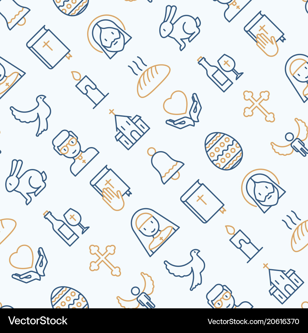 Christianity seamless pattern Royalty Free Vector Image