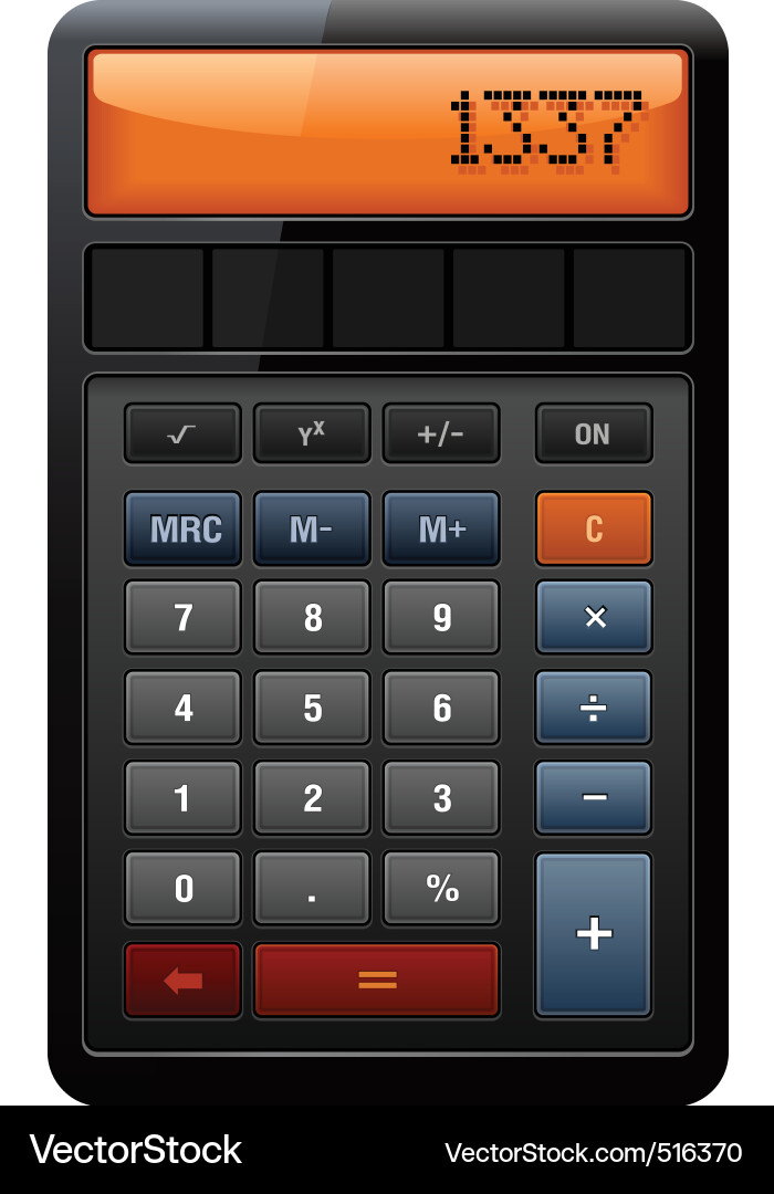 Classic accounting calculator Royalty Free Vector Image