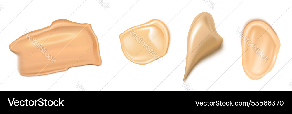 Foundation cream swatches set Royalty Free Vector Image