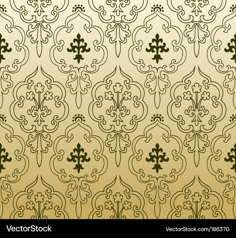 Gothic Damask Wallpaper Royalty Free Vector Image