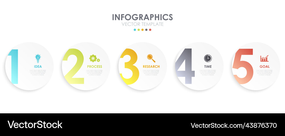 Infographic template with numbers Royalty Free Vector Image
