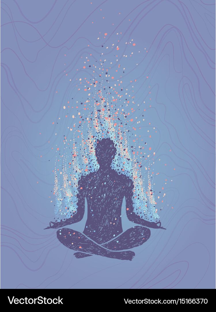 Meditation and Enlightenment Royalty Free Vector Image