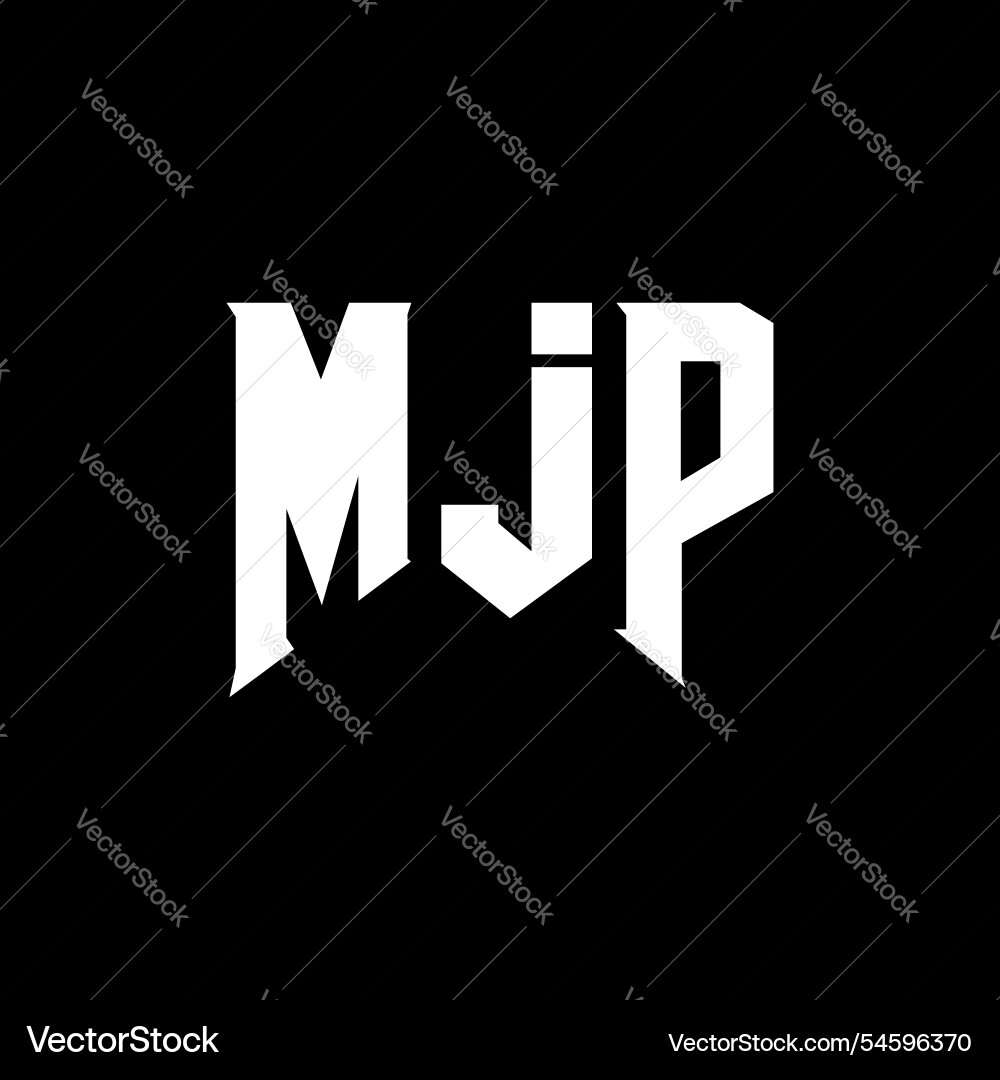Mjp letter logo design for technology company Vector Image