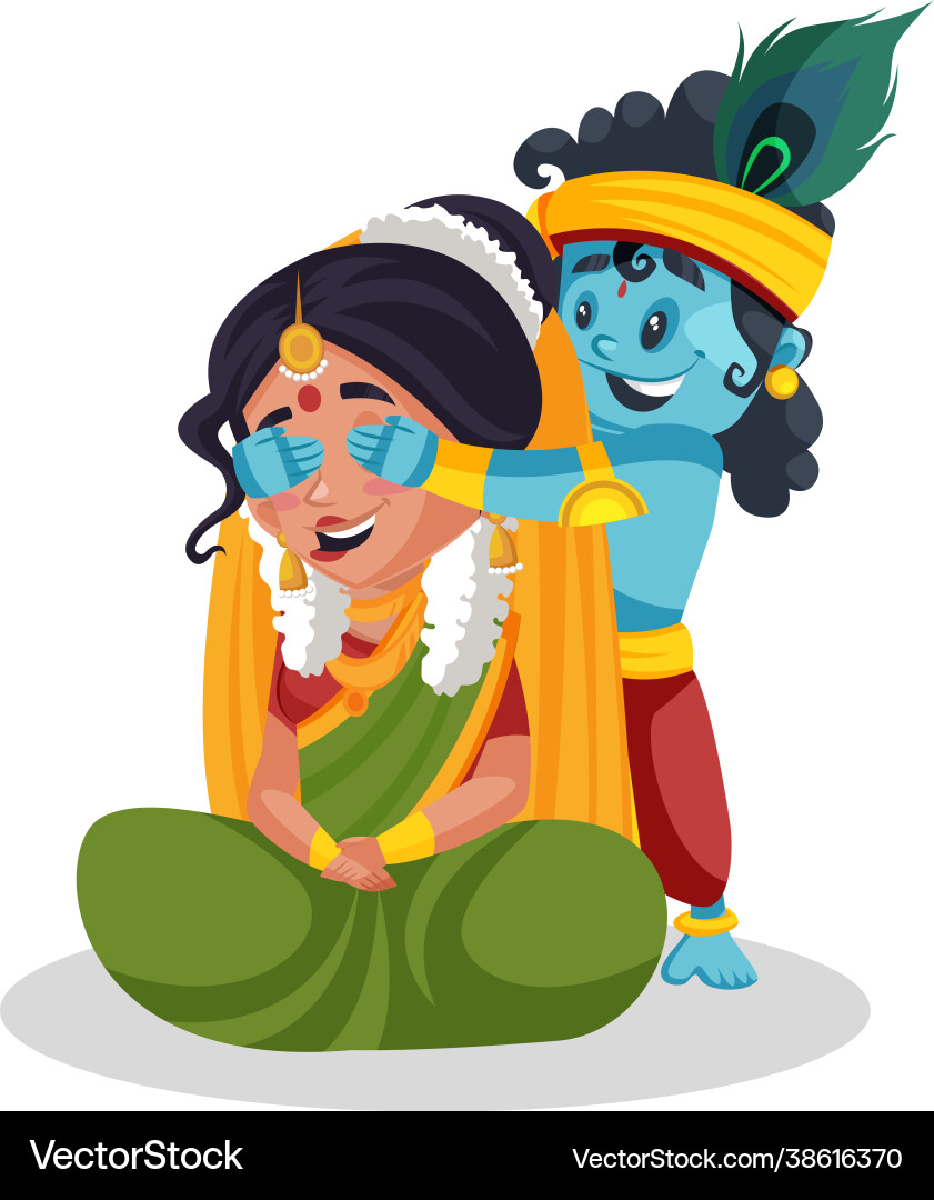 Mutter yashoda Cartoon Charakter Lizenzfreies Vektorbild