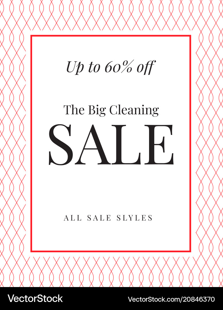 Sale Banner Template - Red & White Royalty Free Vector