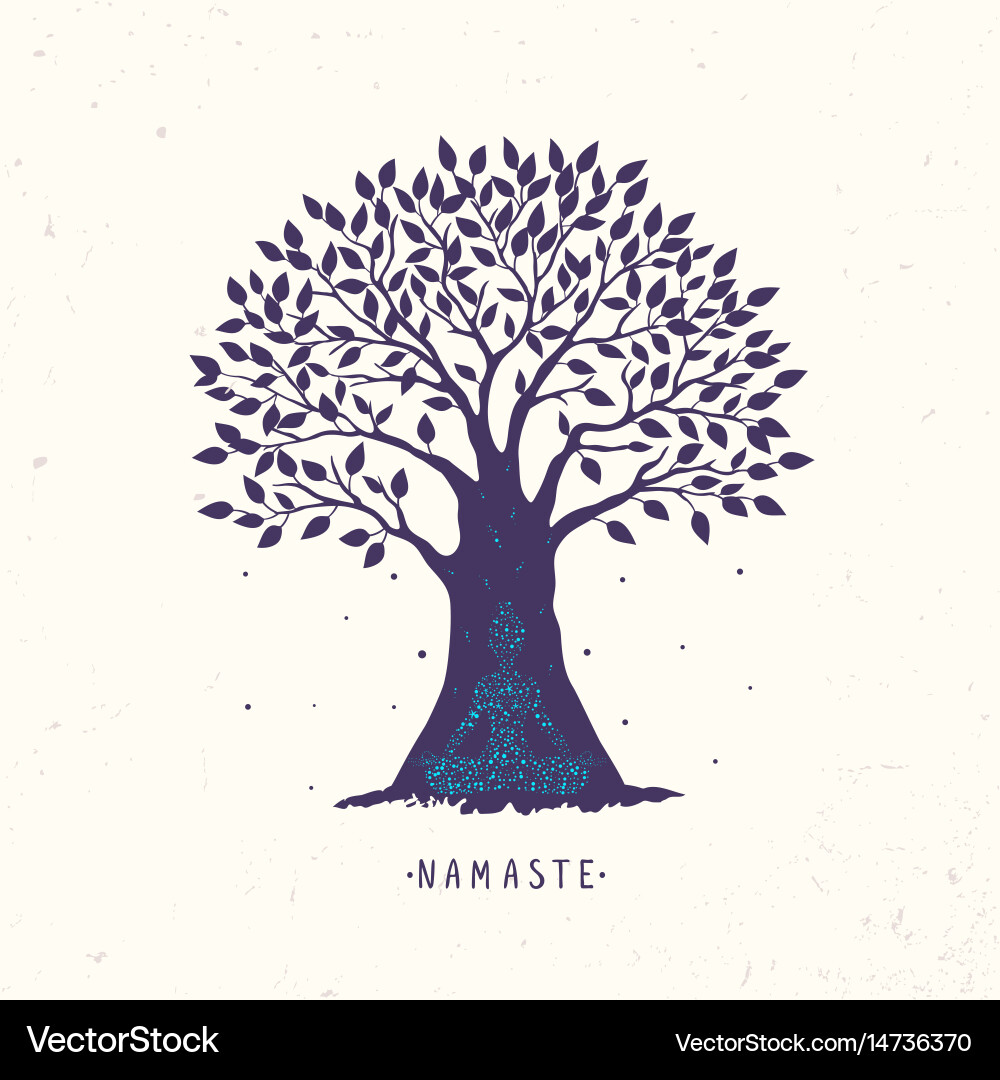 Tree yoga Royalty Free Vector Image - VectorStock