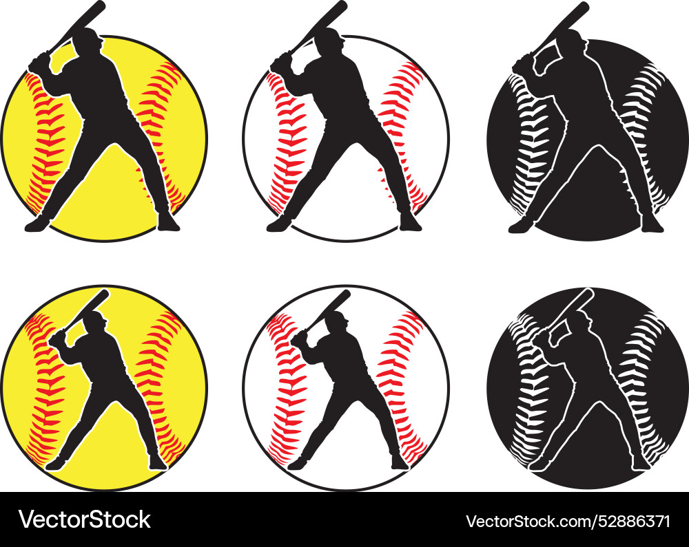 Baseball boy player baseball men softball Vector Image