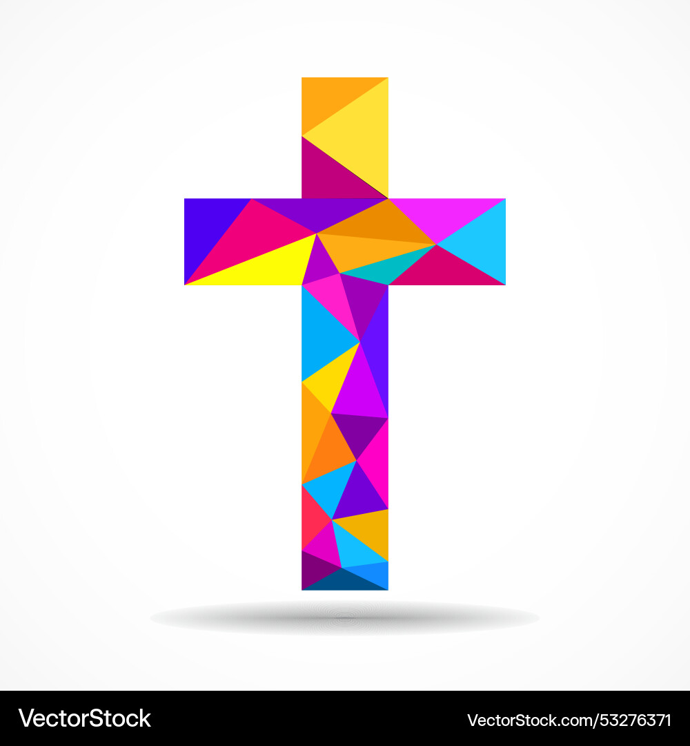 Cross christian symbol religious Royalty Free Vector Image