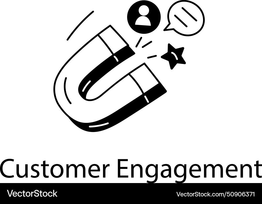 Customer engagement Royalty Free Vector Image - VectorStock