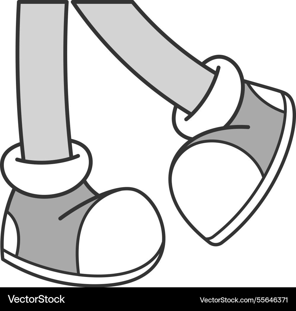 Cute dancing legs cartoon design Royalty Free Vector Image
