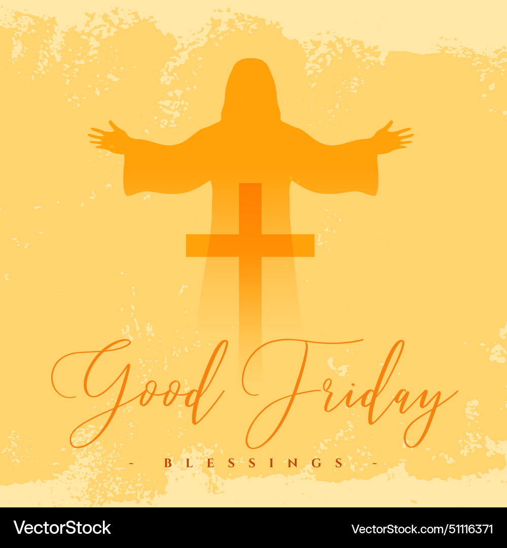 Holy week good friday greeting card design Vector Image