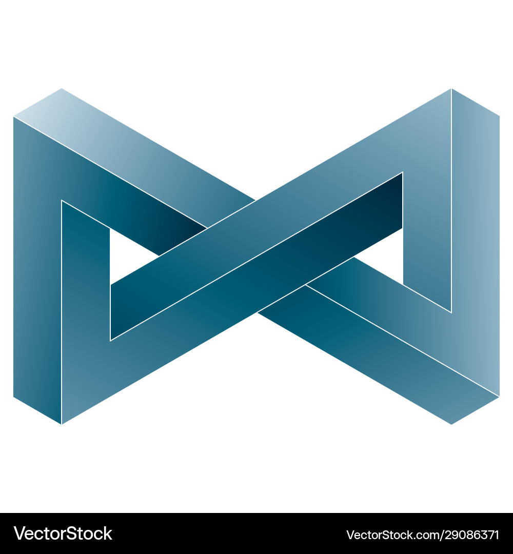 Impossible triangular infinity icon Royalty Free Vector