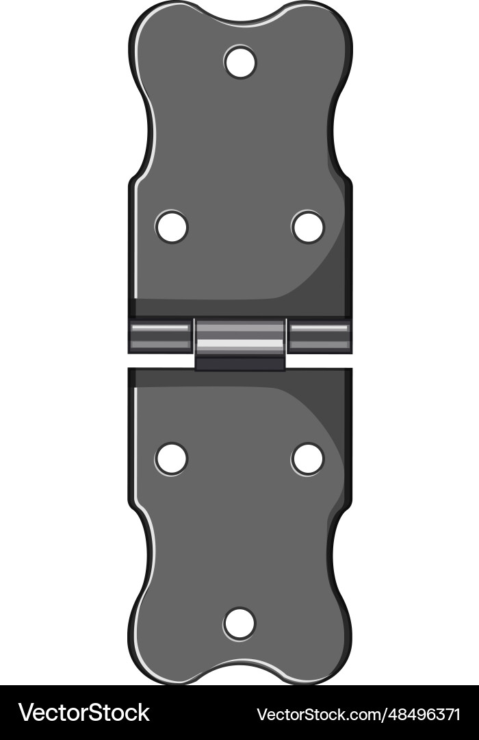 Open door hinge cartoon Royalty Free Vector Image