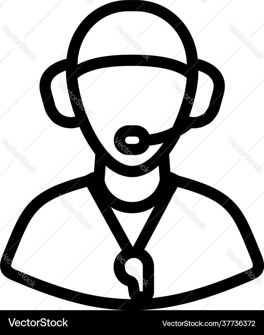 American football coach icon Royalty Free Vector Image
