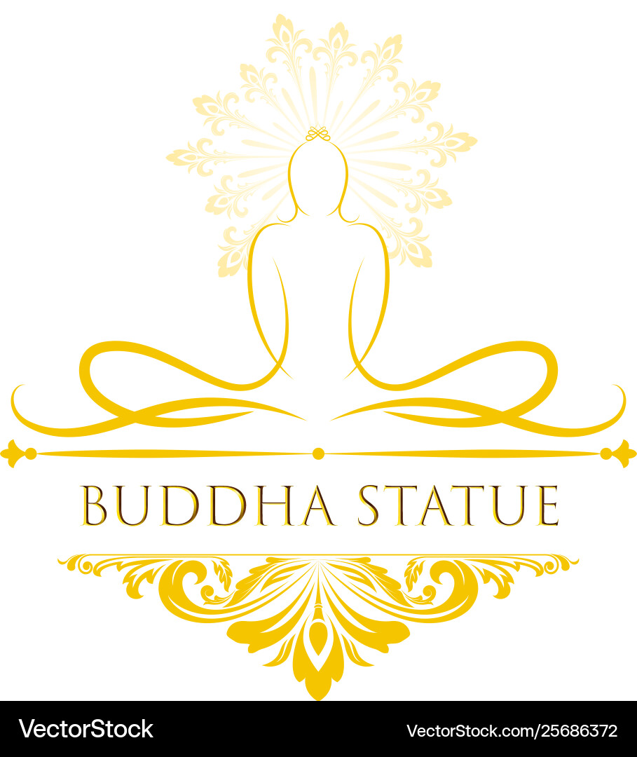 Buddha statue Royalty Free Vector Image - VectorStock