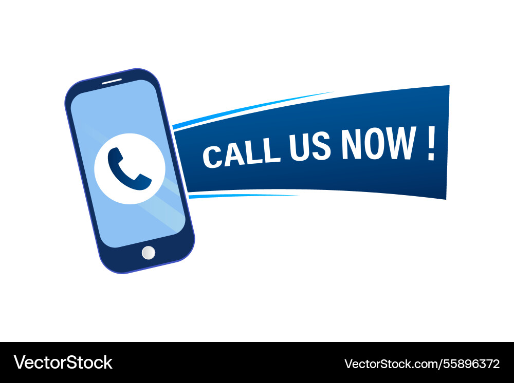 Call us now design Royalty Free Vector Image - VectorStock
