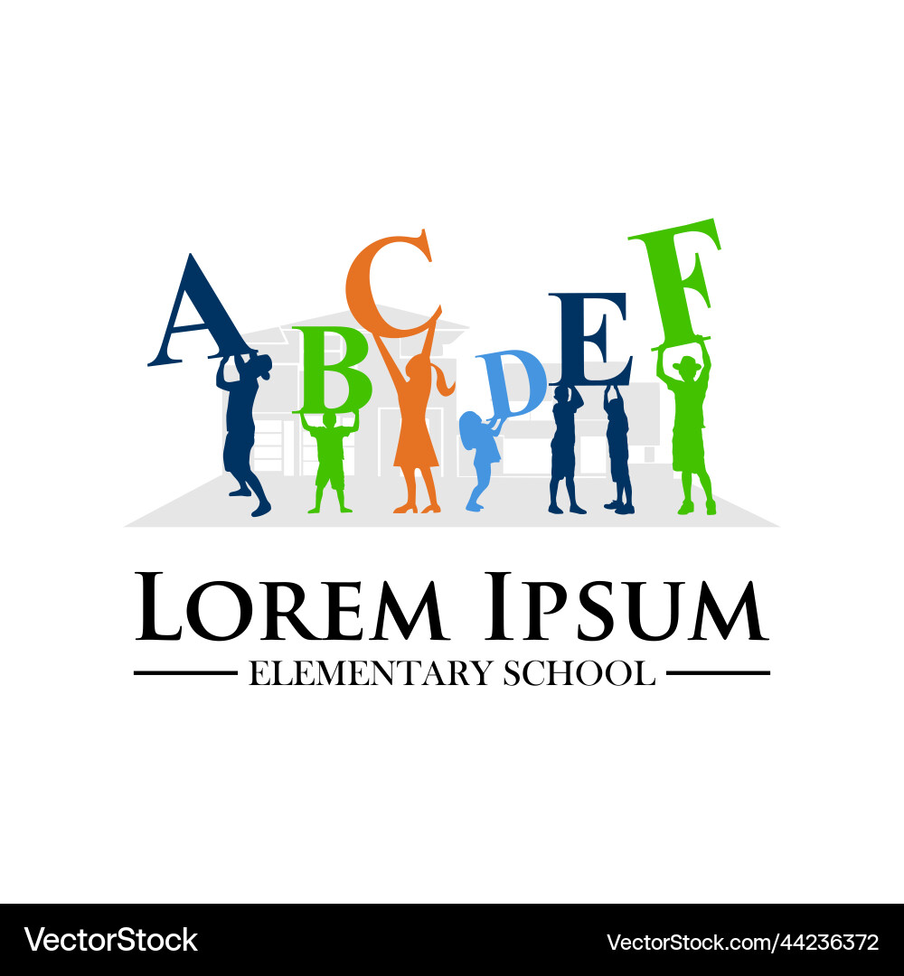 Elementary school logo concept Royalty Free Vector Image