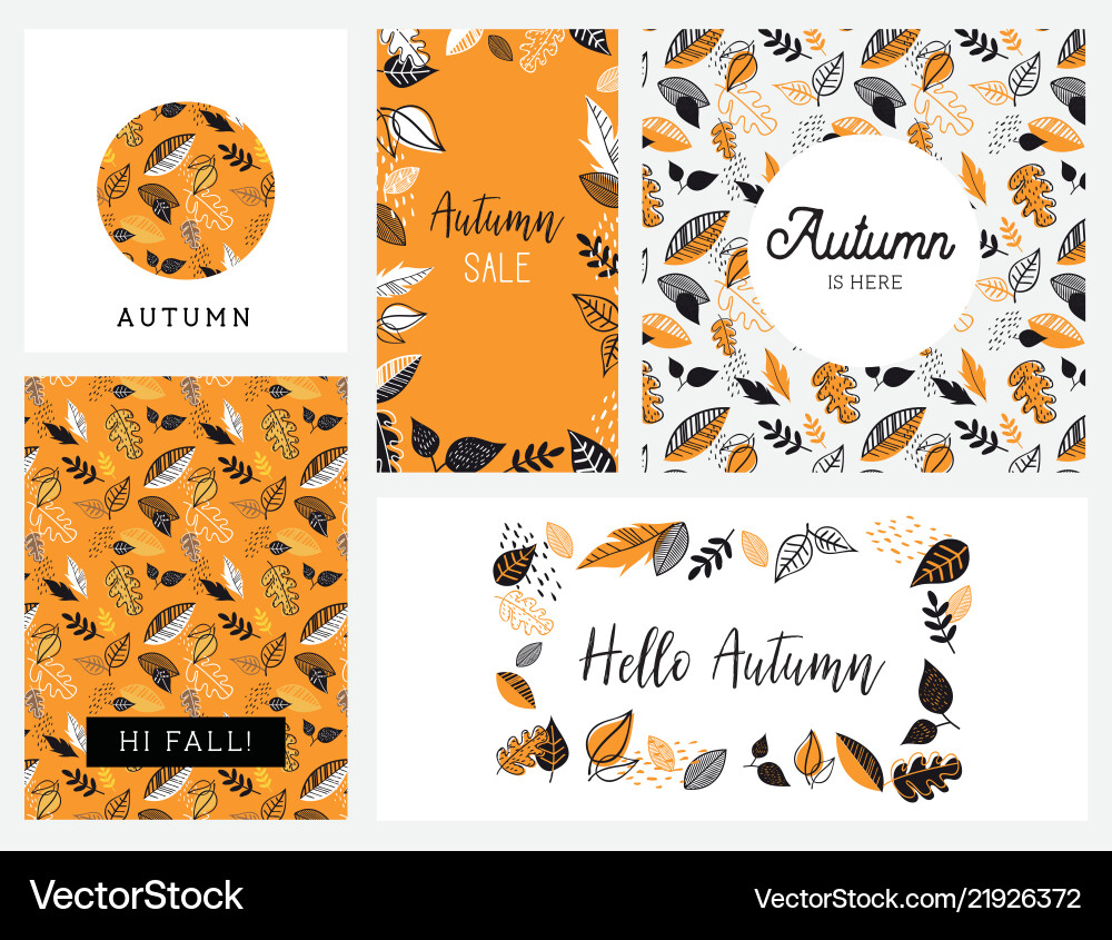 Fall autumn season Royalty Free Vector Image - VectorStock