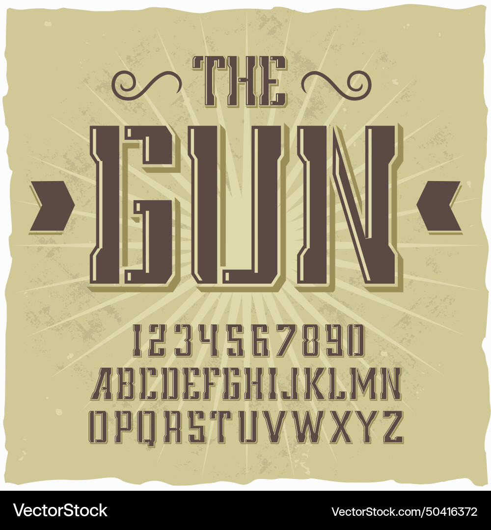 Good handcrafted font for any label design Vector Image