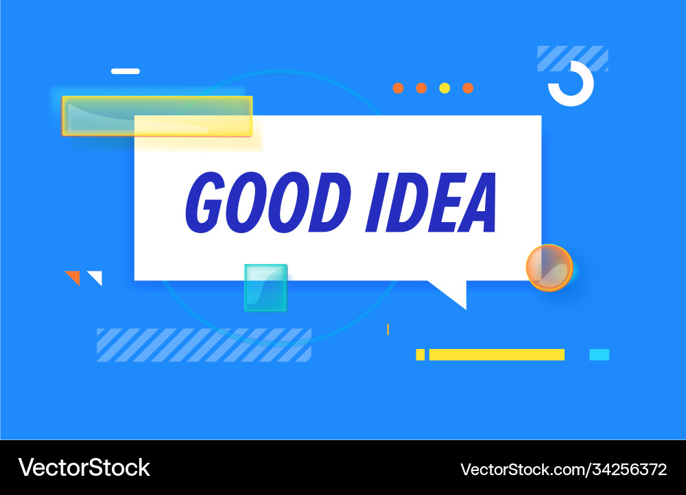 Good idea in design banner template Royalty Free Vector